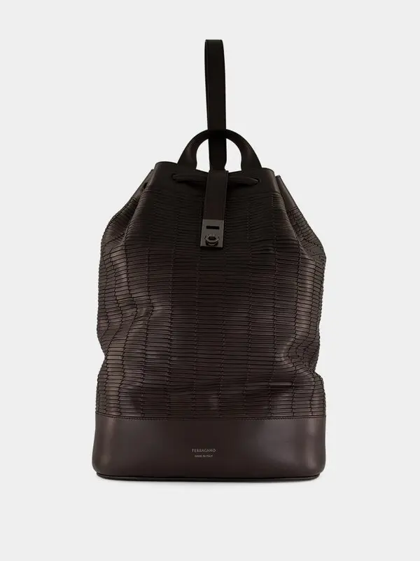 FERRAGAMO Sailor Leather Backpack
