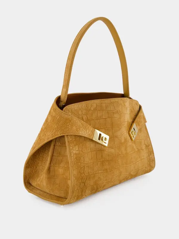 FERRAGAMO Natural Hug Soft Shoulder Bag - Brown