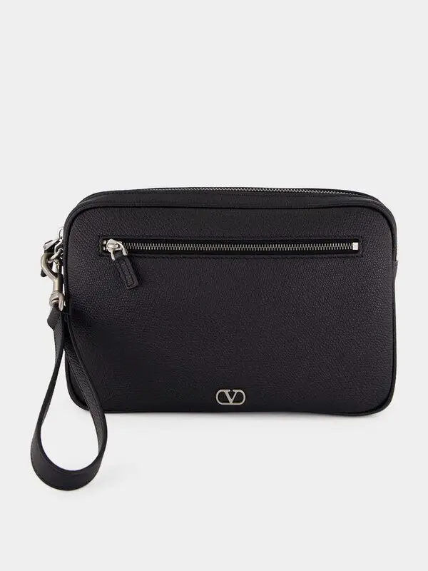 Valentino Garavani Calf Leather Wrist Pouch