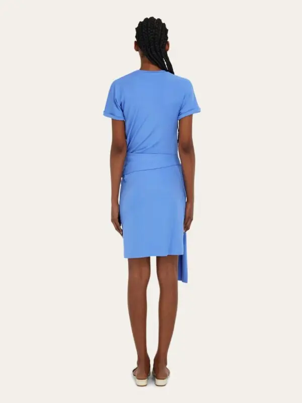 FERRAGAMO Draped Viscose Mini Dress