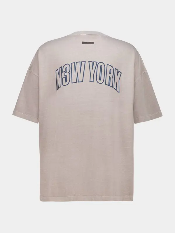 Fear Of God Smoke New York 90s Oversized T-shirt - Grey