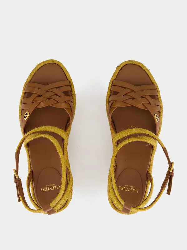 Valentino Garavani Leather Espadrille Sandals