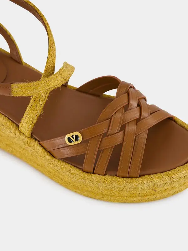 Valentino Garavani Leather Espadrille Sandals