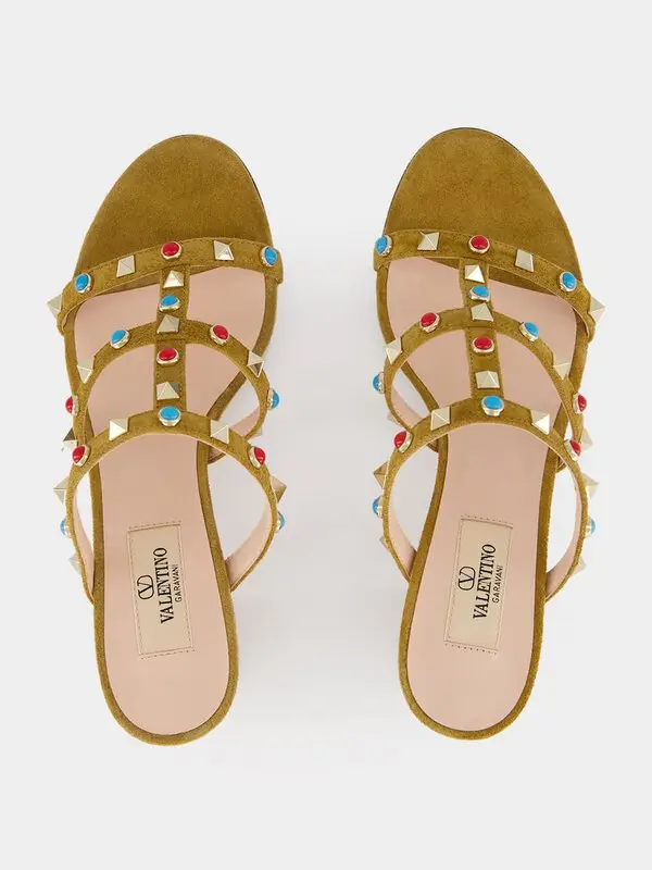 Valentino Garavani Rockstud Suede Sandals