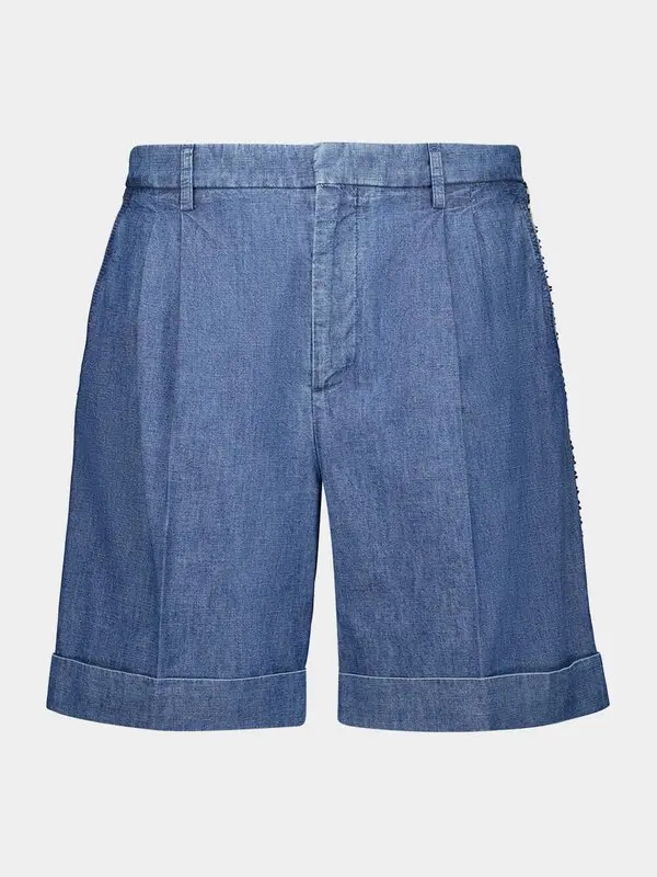 Valentino Garavani Denim Bermuda Shorts - Blue