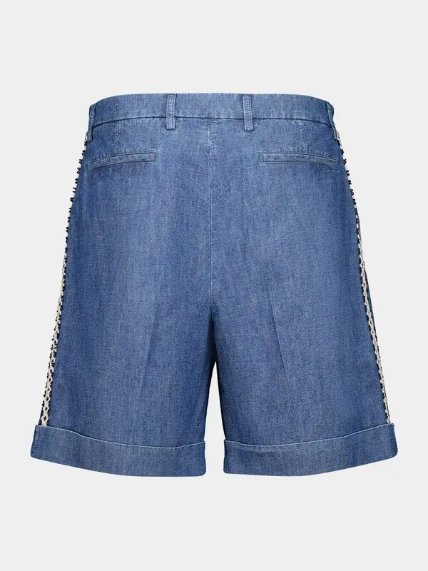 Valentino Garavani Denim Bermuda Shorts - Blue