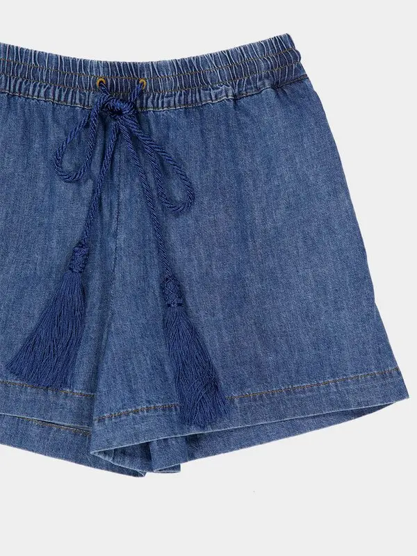 Valentino Garavani Denim Chambray Shorts - Blue