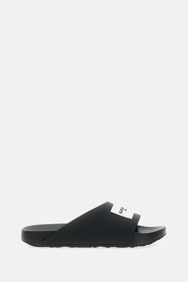 Givenchy Mule Piatte Label Slide - Black