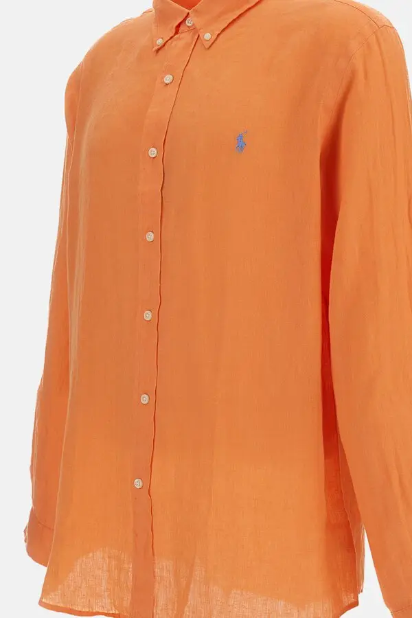 Polo Ralph Lauren Linen Long-sleeve Shirt - Orange