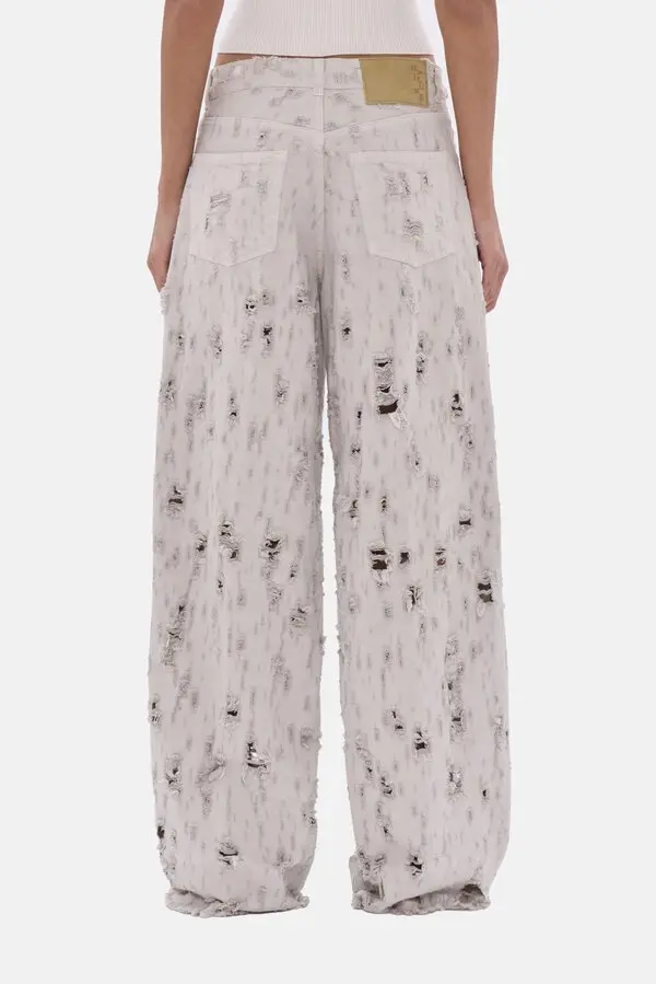 HAIKURE Bethany Bull Destroyed Jeans - Grey