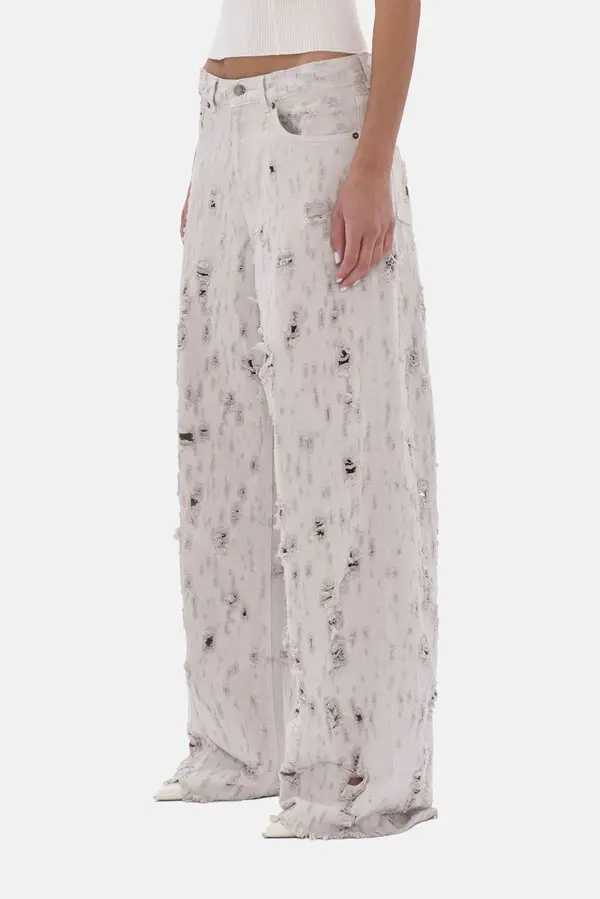 HAIKURE Bethany Bull Destroyed Jeans - Grigio