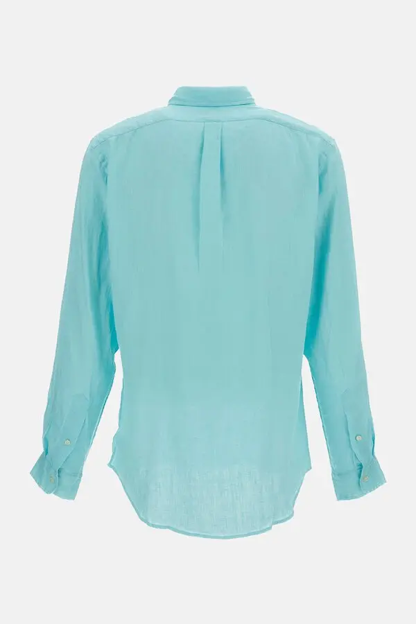 Polo Ralph Lauren Linen Custom-fit Shirt - Sky Blue