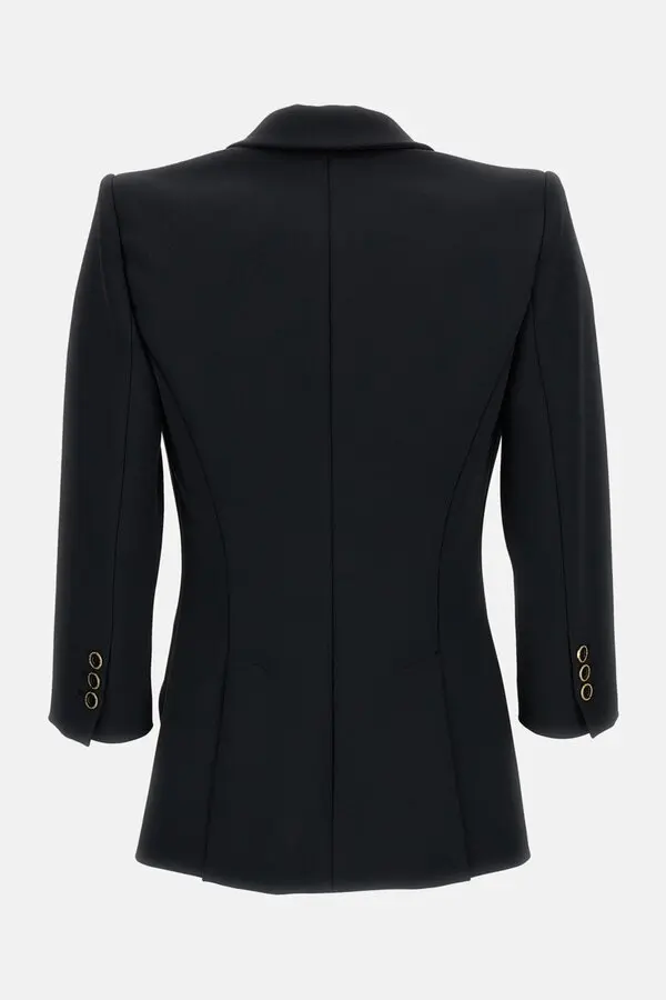 Elisabetta Franchi Jacket With Logo Details - Black