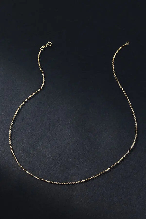 Anthropologie Rolo Chain Necklace - Gold