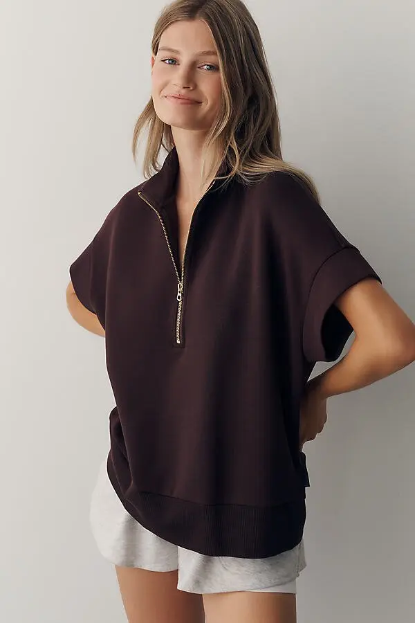 Varley Short-sleeve Ritche Sweatshirt - Brown