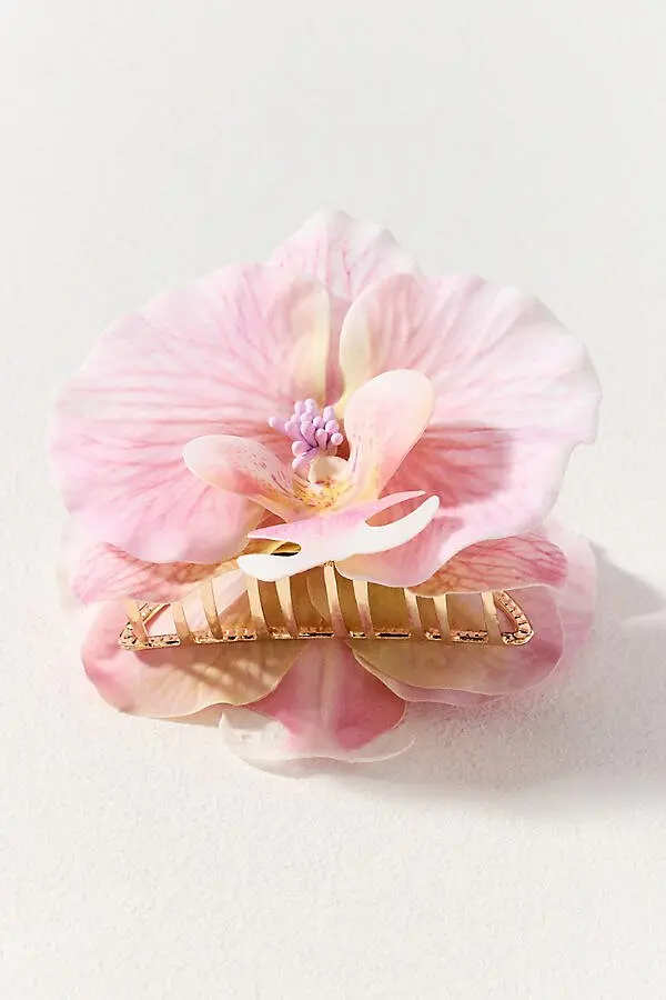 Anthropologie Orchid Claw Clip - Pink