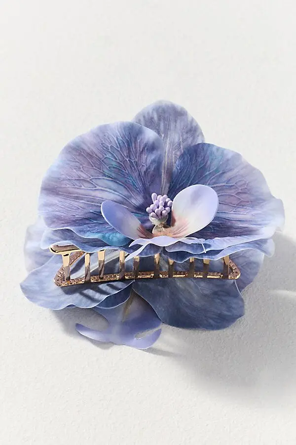 Anthropologie Orchid Claw Clip - Purple