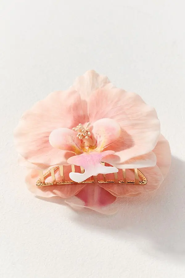 Anthropologie Orchid Claw Clip - Red