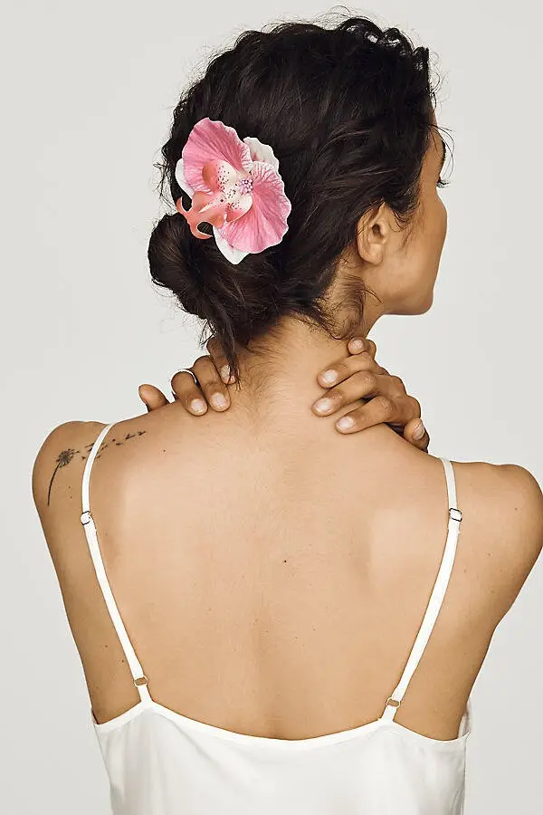 Anthropologie Orchid Hair Pin - Red