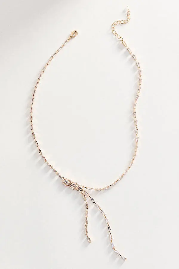 Anthropologie Drippy Cascading Link Necklace - Gold
