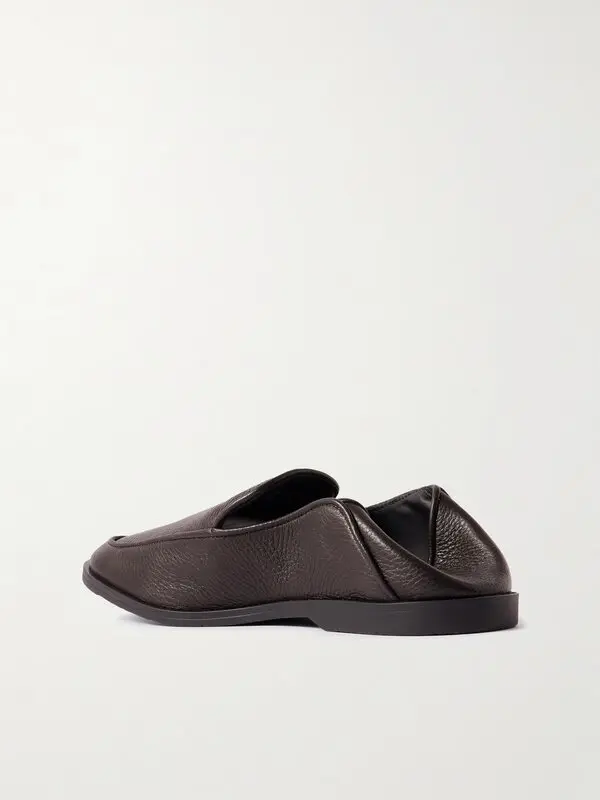 George Cleverley Mayfair Ii Collapsible-heel Deerskin Loafers - Brown