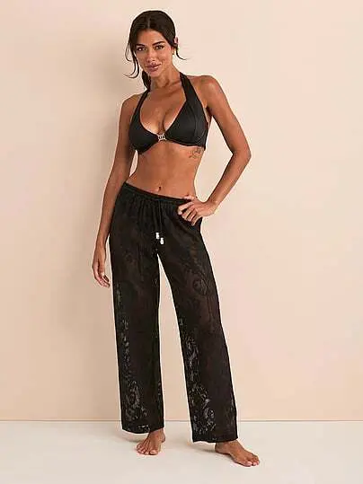 Victoria's Secret Adore Me Jenny Swim Cover-up Pant - Black