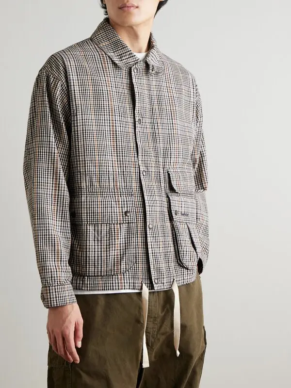 Barbour Westoe Checked Woven Blouson Jacket - Gray