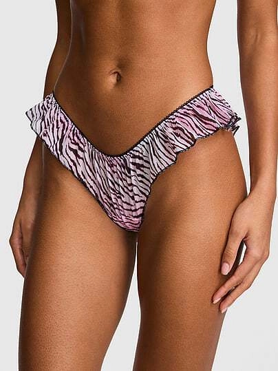 Pink Grw ™ Flutter Tanga Panty - Print