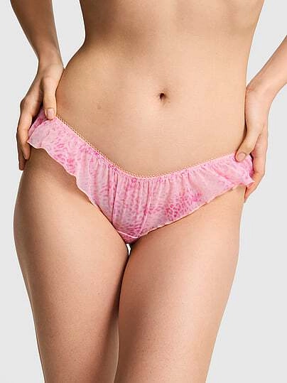 Pink Grw ™ Flutter Tanga Panty - Print