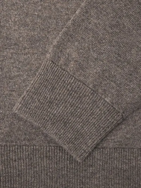 Hartford Wool And Cashmere-blend Half-zip Pullover - Brown