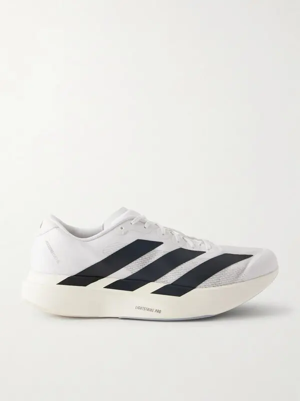 ADIDAS RUNNING Adizero Evo Sl Striped Mesh Running Sneakers - White