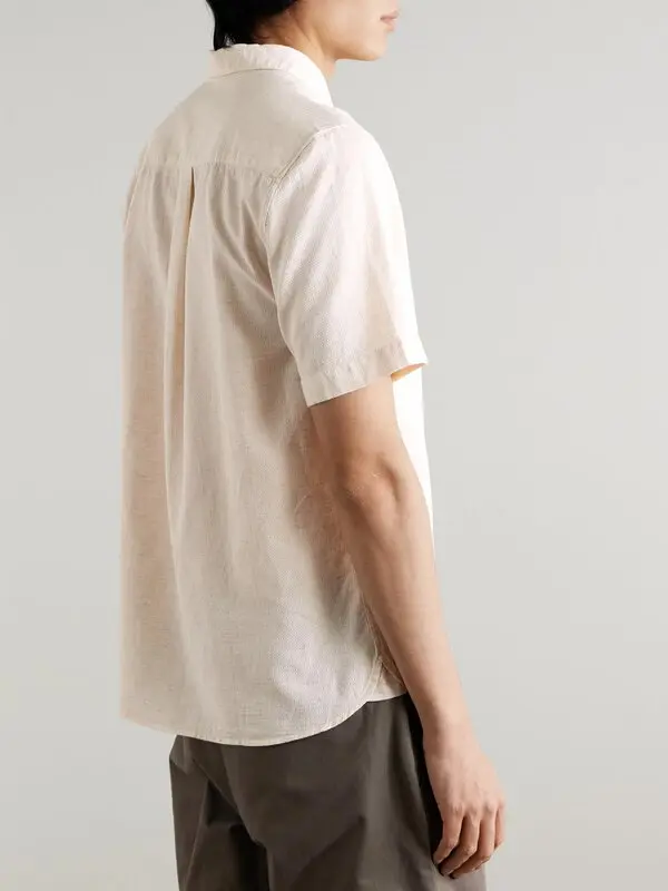 Sunspel Cotton And Linen-blend Shirt