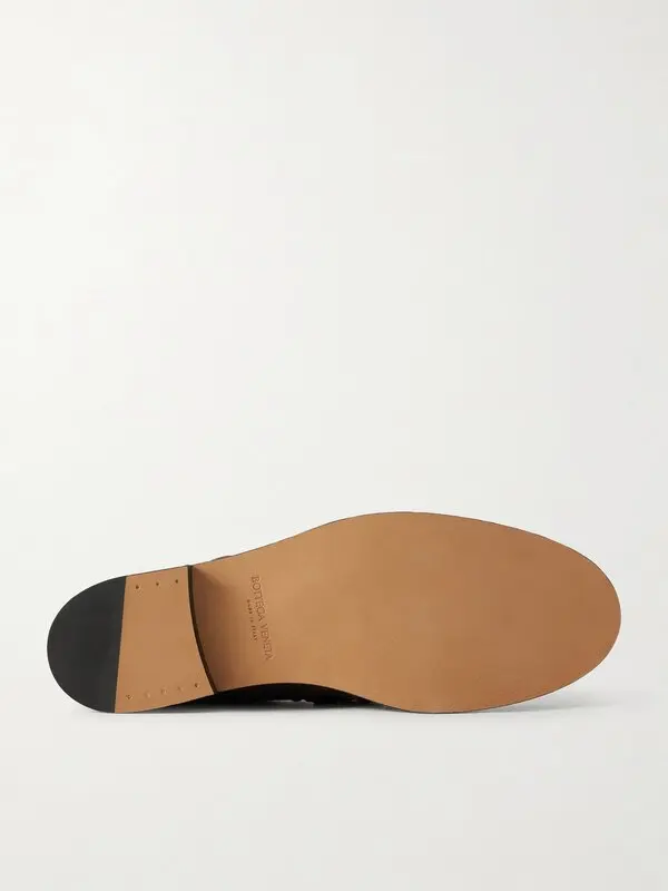 Bottega Veneta Astaire Knotted Gathered Suede Loafers