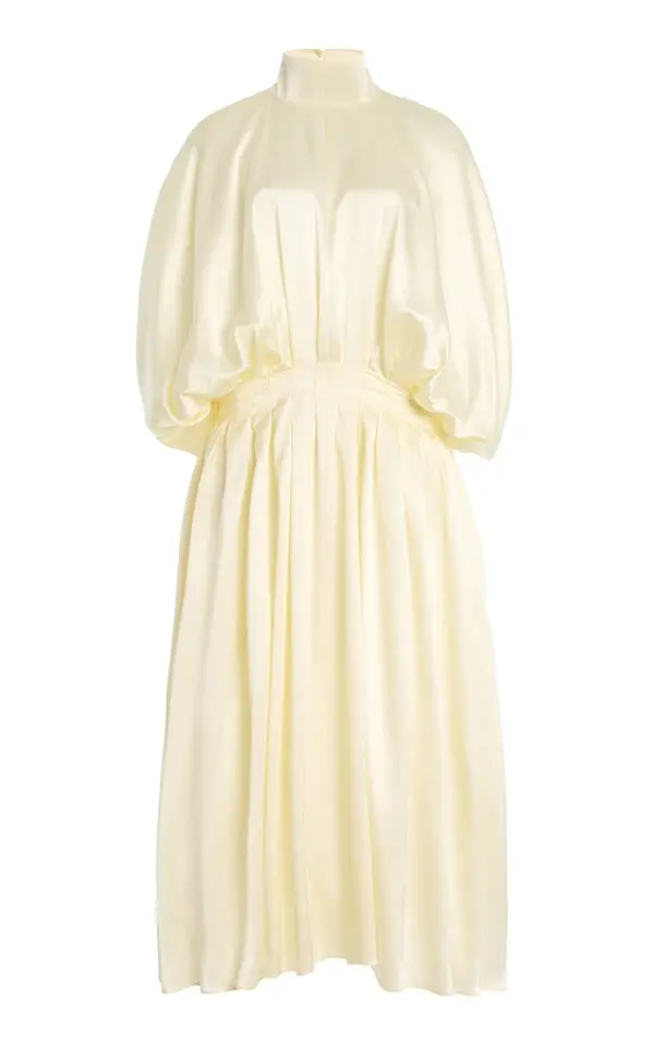 KALLMEYER Rayna Silk Midi Dress - Ivory