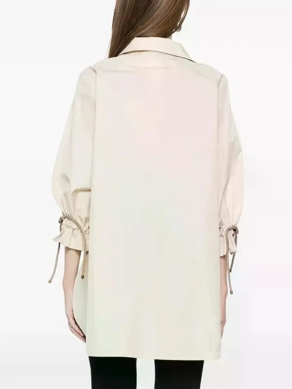 Max Mara Adorni Drawstring-cuff Blouse - Neutrals
