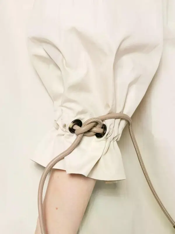 Max Mara Adorni Drawstring-cuff Blouse - Neutrals