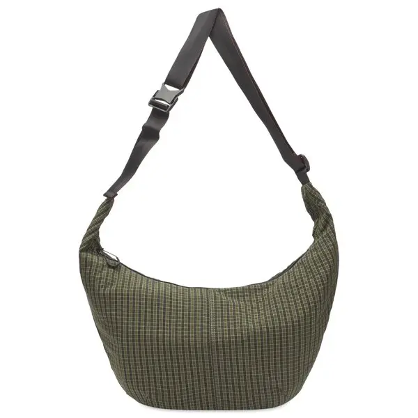Comme Des Garçons Grid Check Shoulder Bag - Khaki/white