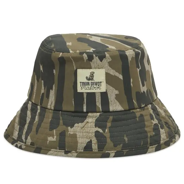 MALBON Tour Divot Camo Bucket Hat - Bark Camo