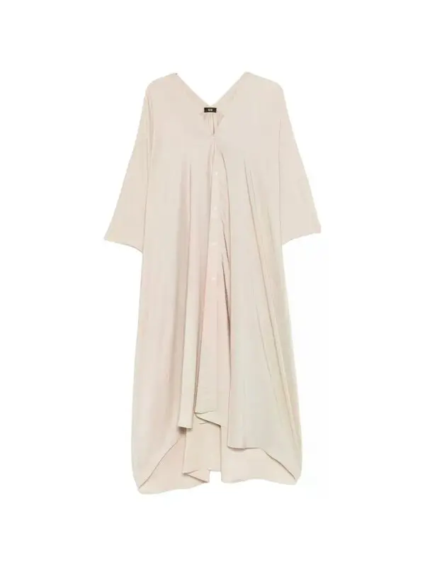 ELEH Button V-neck Dress