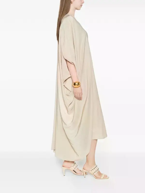 ELEH Button V-neck Dress