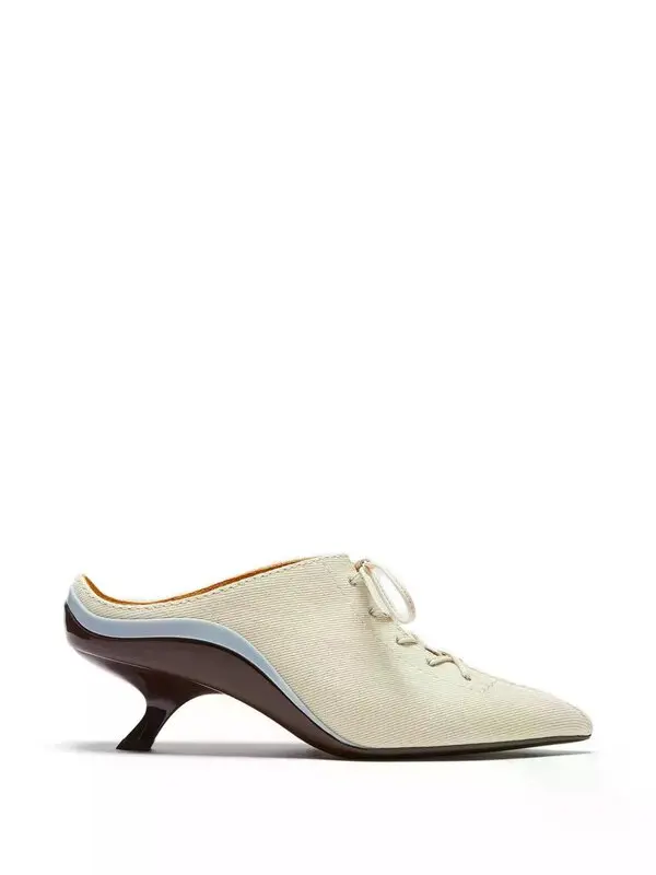 LILI CURIA Victoria Kitten Heel Mules