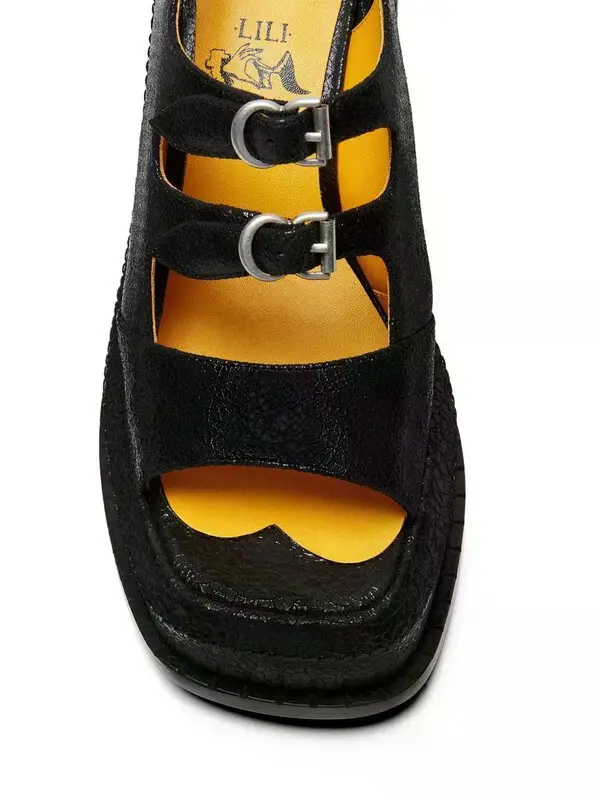LILI CURIA Edie Platform Buckle Sandals