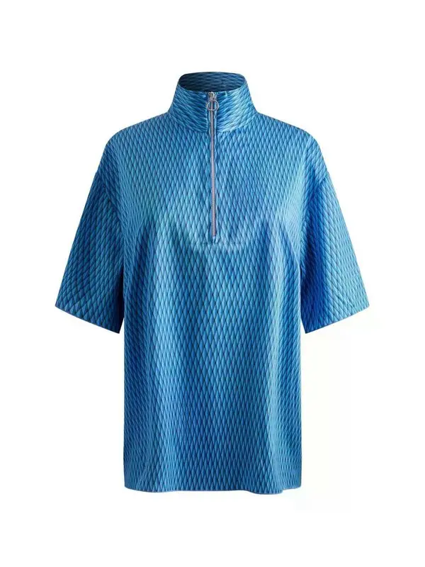 Fusalp Zip-neck T-shirt With Diamond Pattern