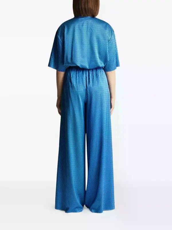 Fusalp Zip-neck T-shirt With Diamond Pattern