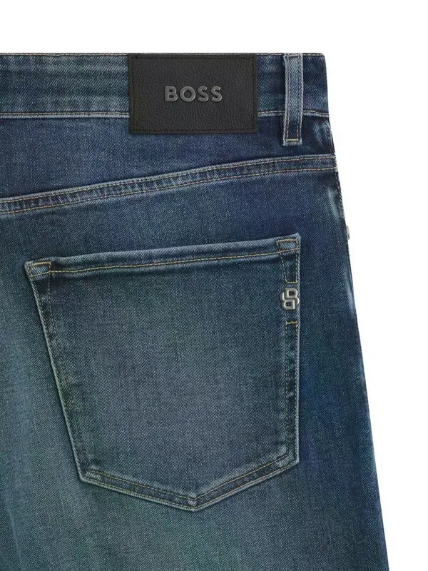 BOSS Jeans With Logo Patch - Blue