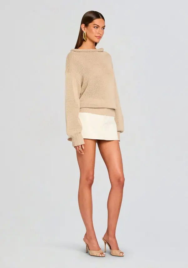 SEROYA Kapa A-line Skirt - Eggshell