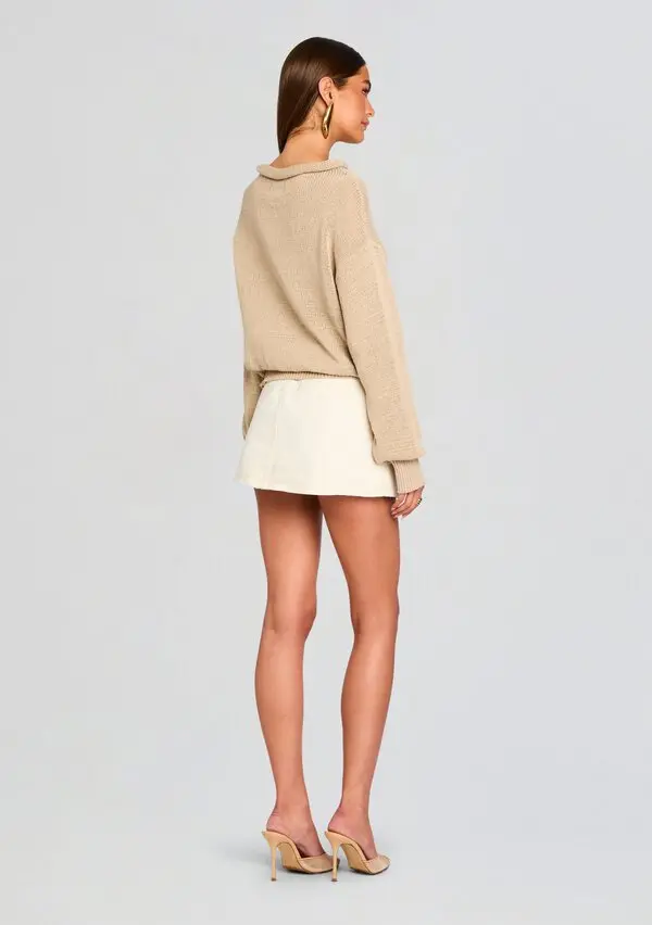 SEROYA Kapa A-line Skirt - Eggshell