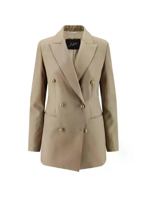 Seafarer Betty Peaked-lapel Double-breasted Wool Blazer - Neutrals