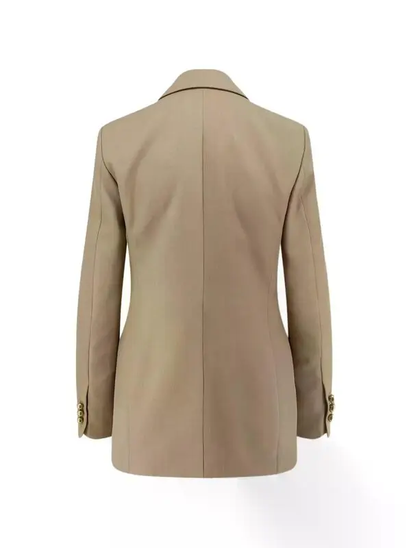 Seafarer Betty Peaked-lapel Double-breasted Wool Blazer - Neutrals