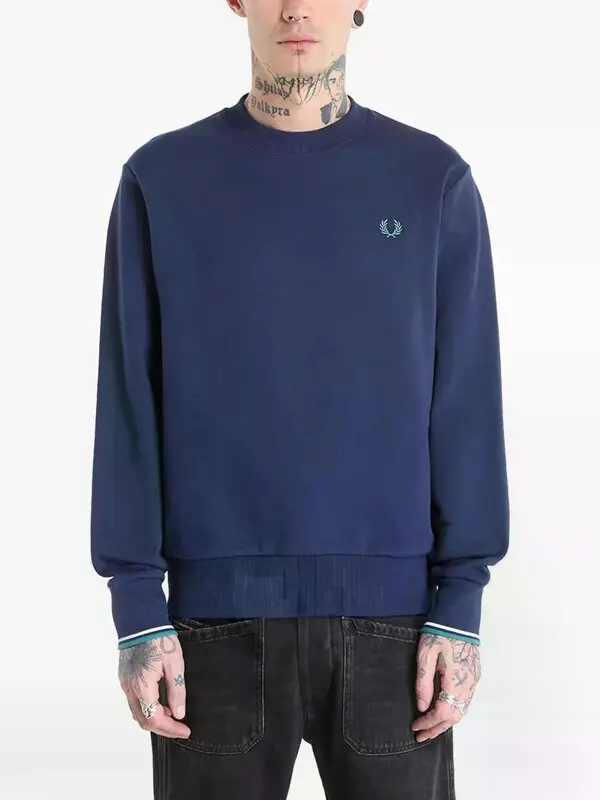 Fred Perry Logo-embroidered Crew-neck Sweatshirt
